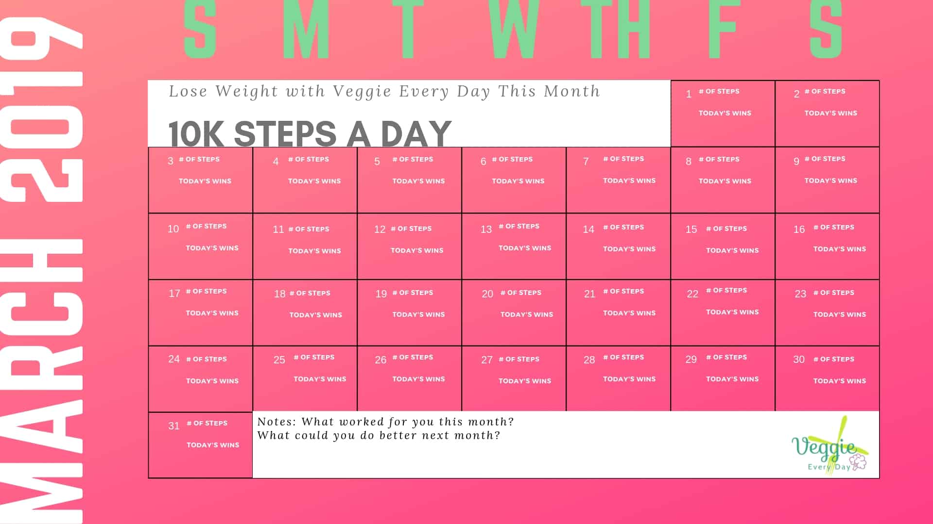 10,000 Steps a Day Weight Loss Challenge » Veggie Every Day